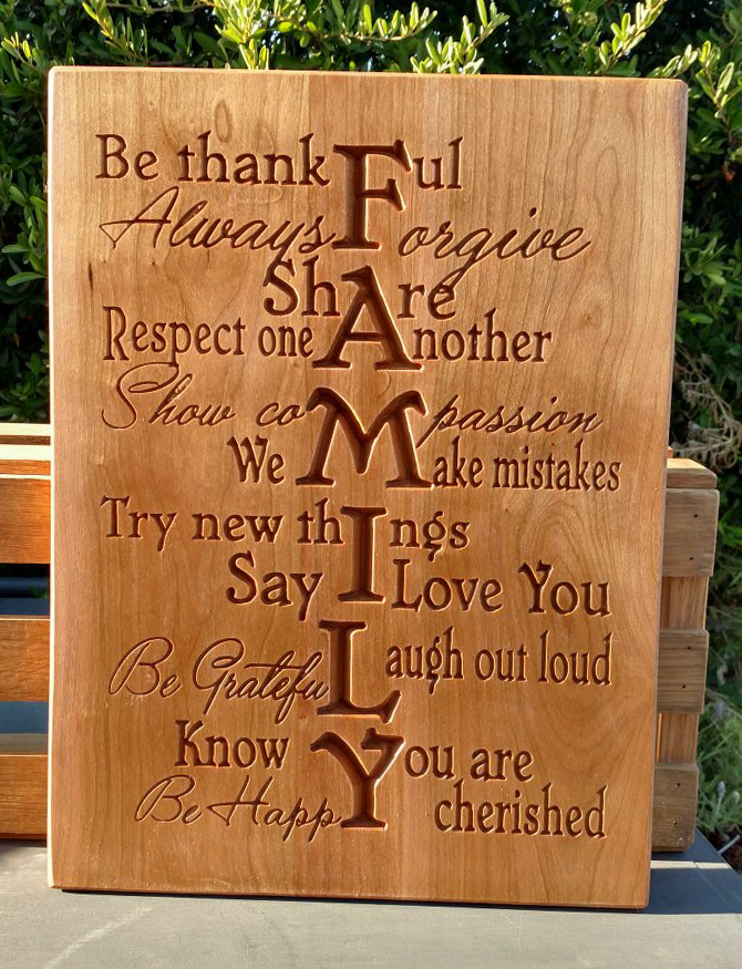 CNC Sign 18 – 27 Family | MowryJournal.com